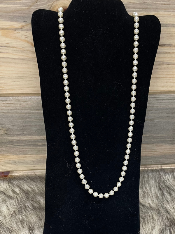 Long Single Strand Pearl Necklace – Denims & Diamonds Boutique